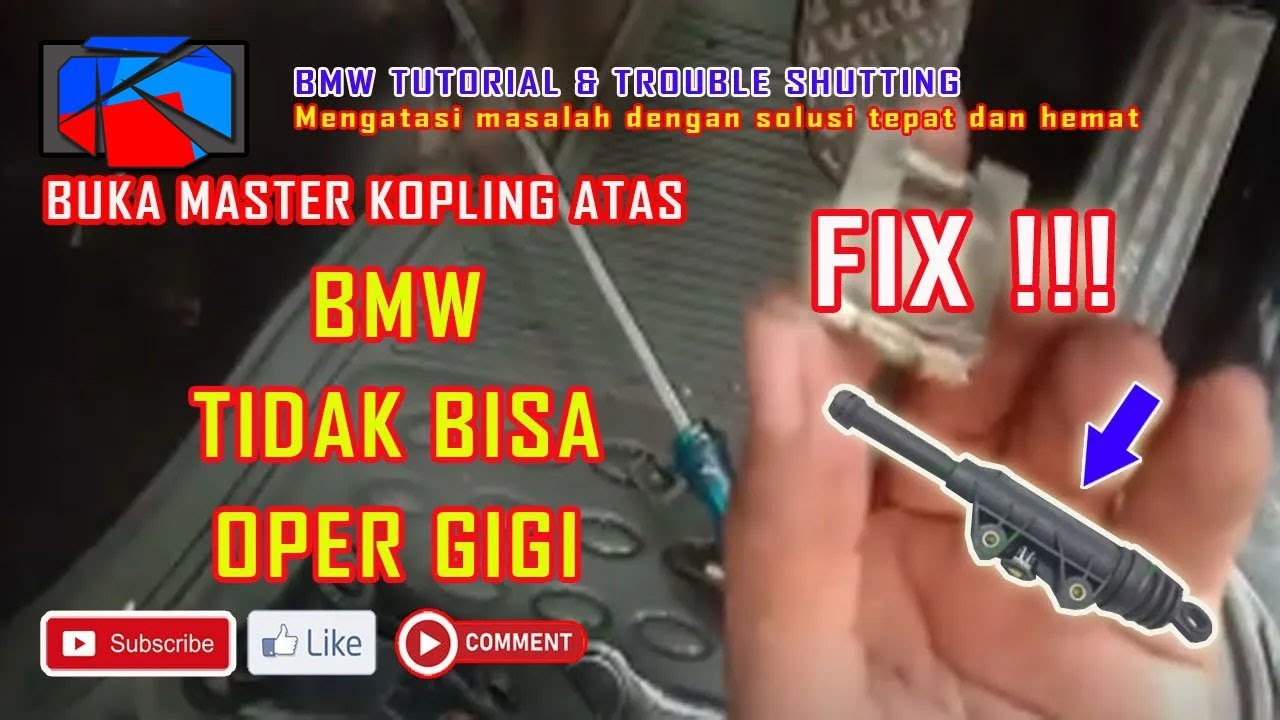 Membuka master kopling atas BMW E36 - YouTube
