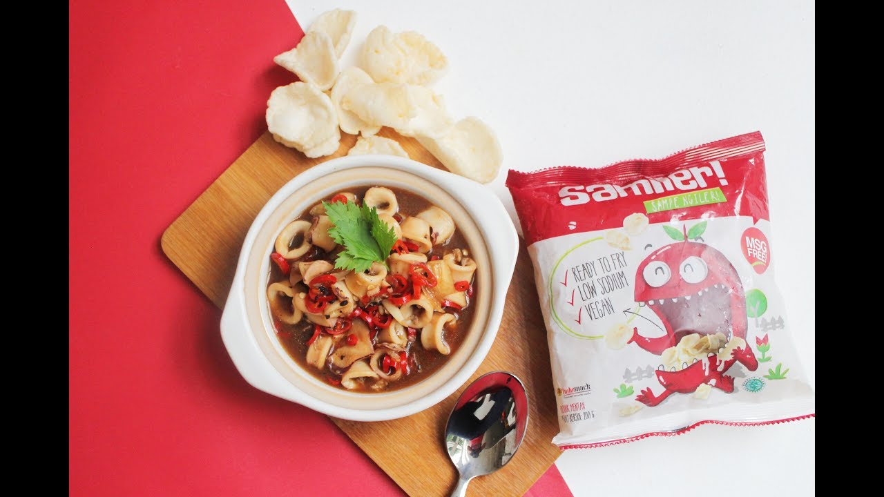 Resep Cumi Saus Tiram + Krupuk Samiler - YouTube