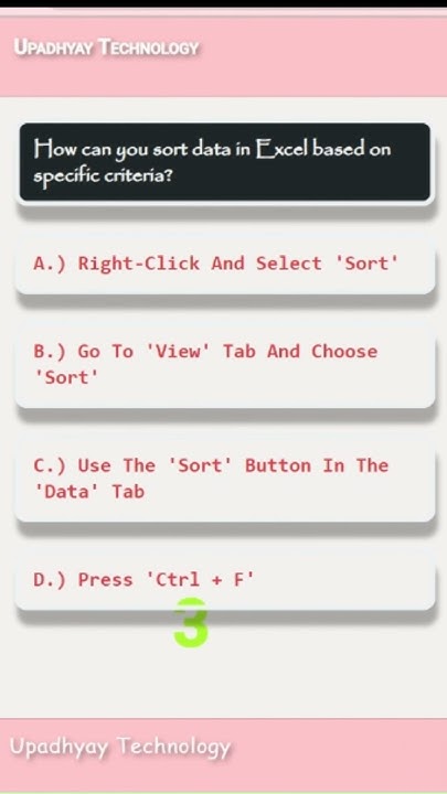 Excel Mcq 28 | ms office interview questions and answers | ms excel ...