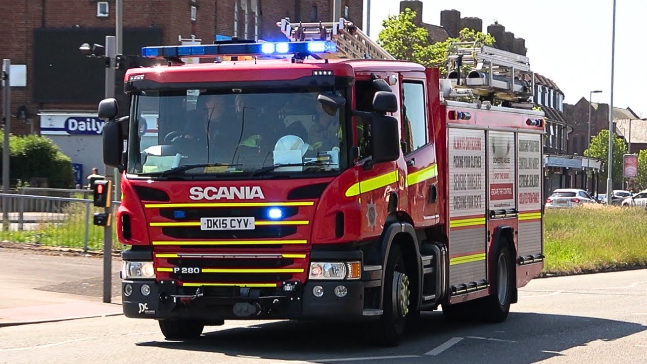 Prescot Scania Rescue Pump Responds to Double House Fire! | Merseyside ...