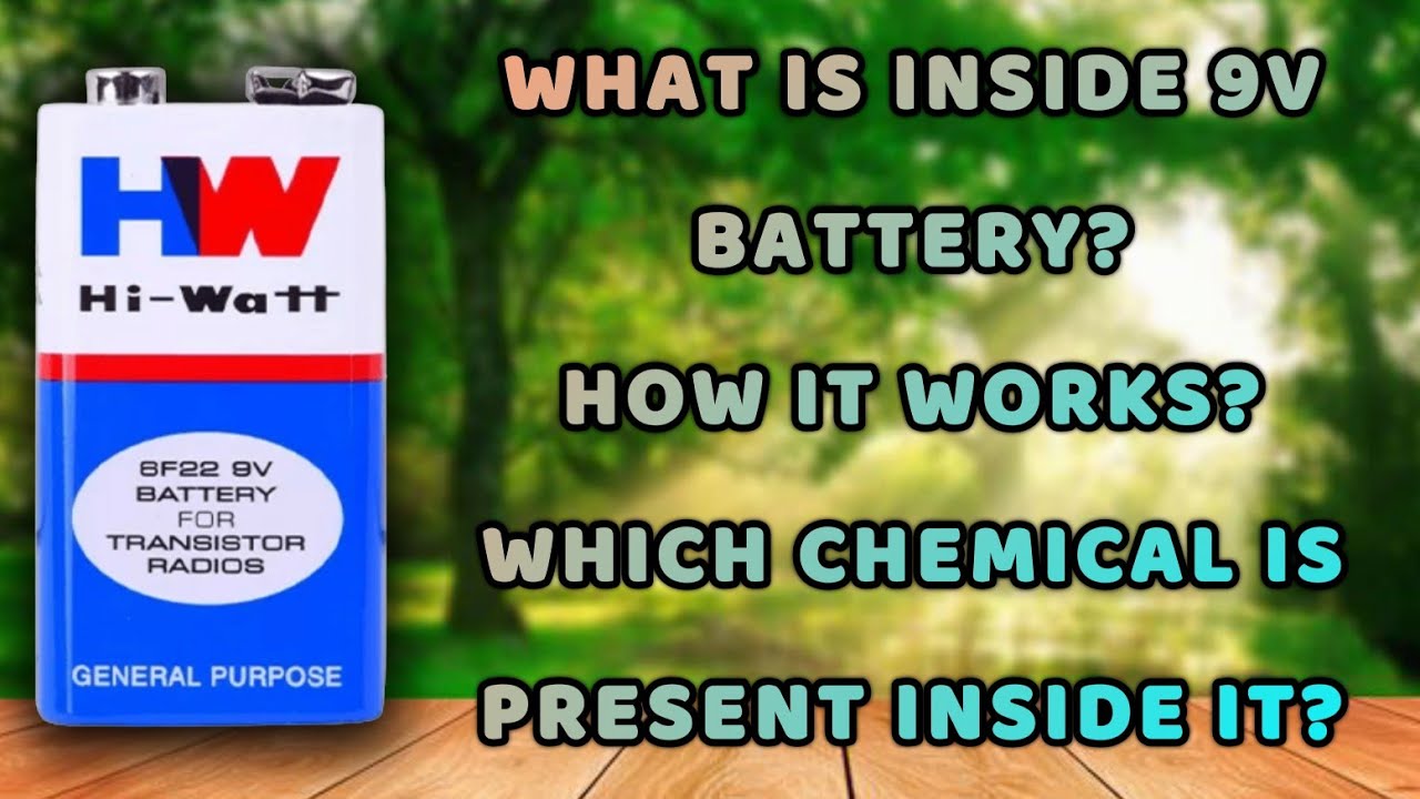 What is inside a 9v Battery | Inside a dry cell | HW Battery | 9 Volt ...