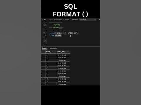 FORMAT() Function in SQL Server | SQL Date Functions #short #sqlbasics #ai #ml #datascience ...