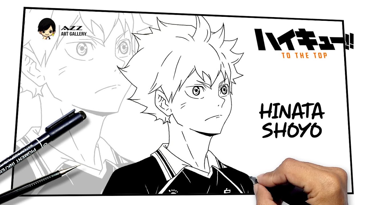 How to draw Hinata Shoyo from Haikyuu to the top - YouTube