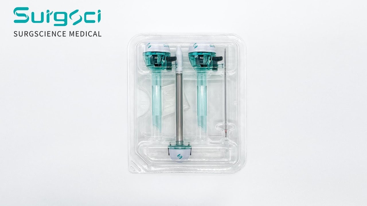 CE Marked 12mm Disposable Bladeless Trocar Cannula Set Laparoscopic ...