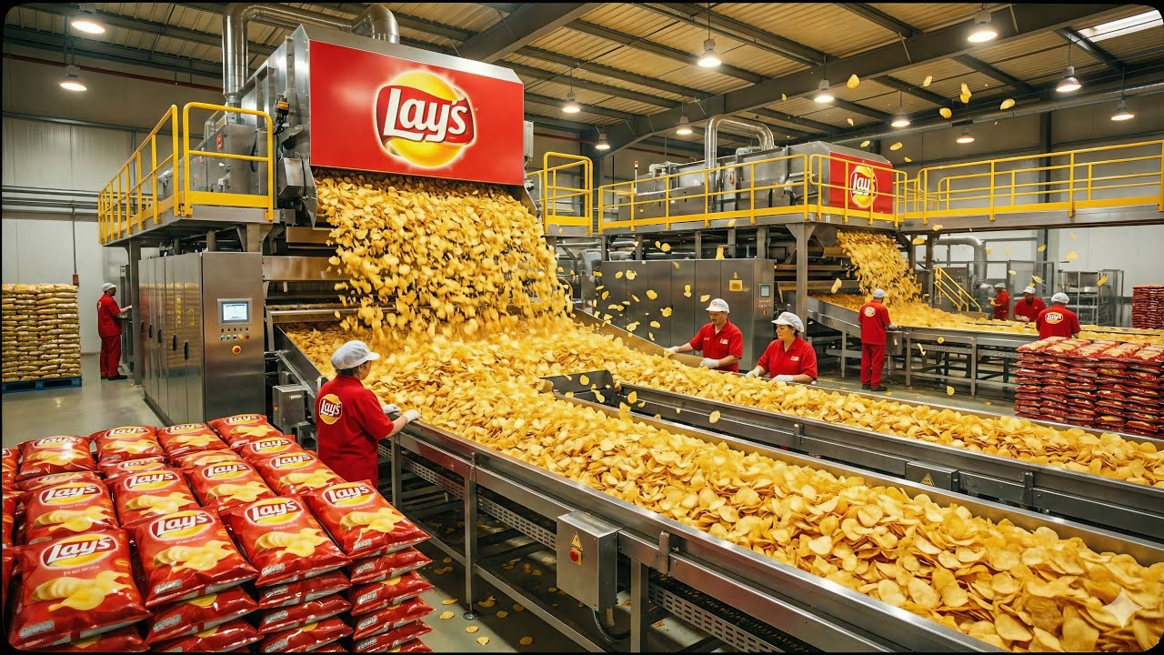 Inside the world largest lays factory: from potato to crispy chip ...