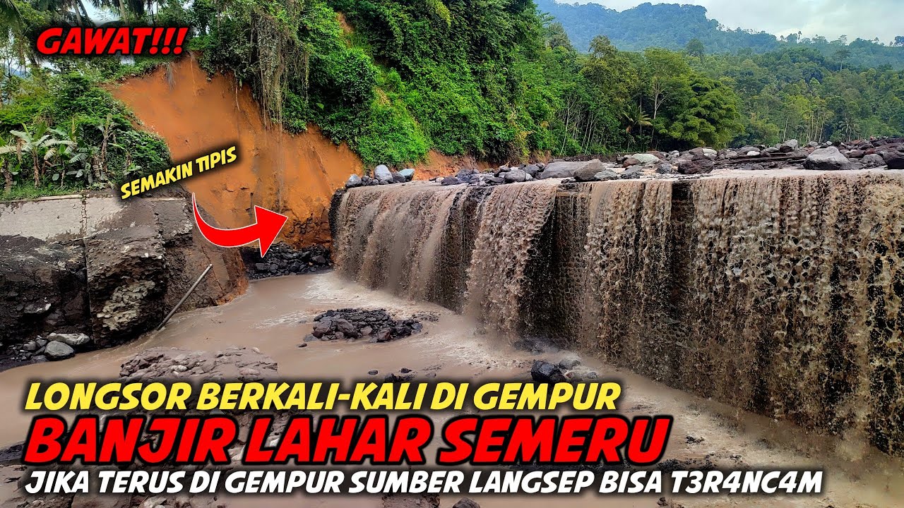 NGERI!!! Kondisi Jembatan Sumber Langsep Pasca DITERJANG BANJIR LAHAR ...