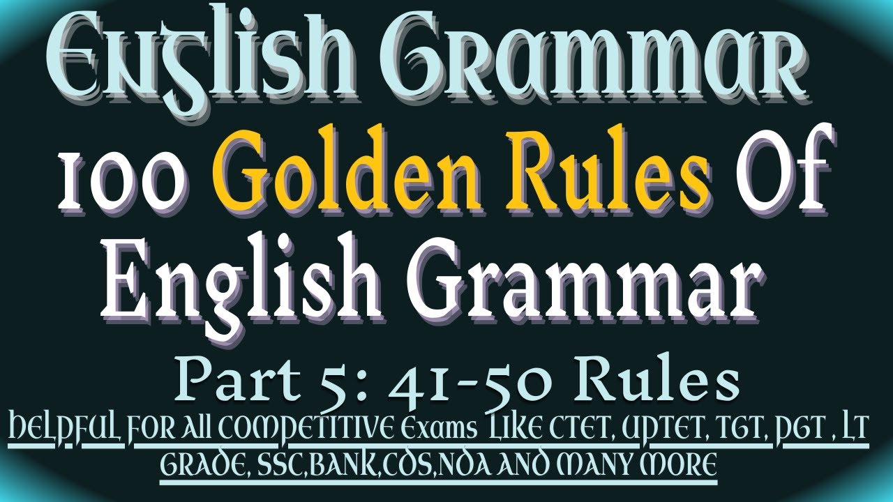 English Marathon| 100 Golden Rules – TYEX