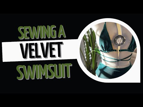 SEWING A VELVET SWIMSUIT FROM SCRAP FABRIC