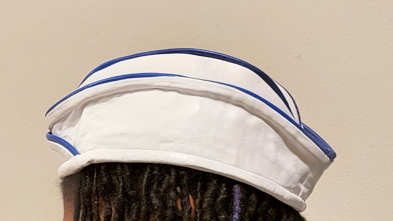 There be gold.. working on the white garrison cap while chatting - YouTube