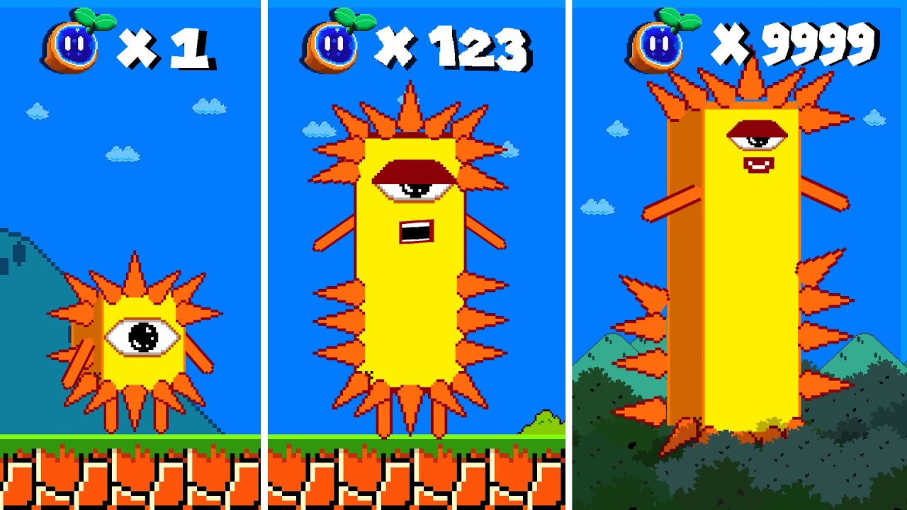 Upgrading Number 1 x Mr.Sun to the Tallest Ever in Super Mario bros ...
