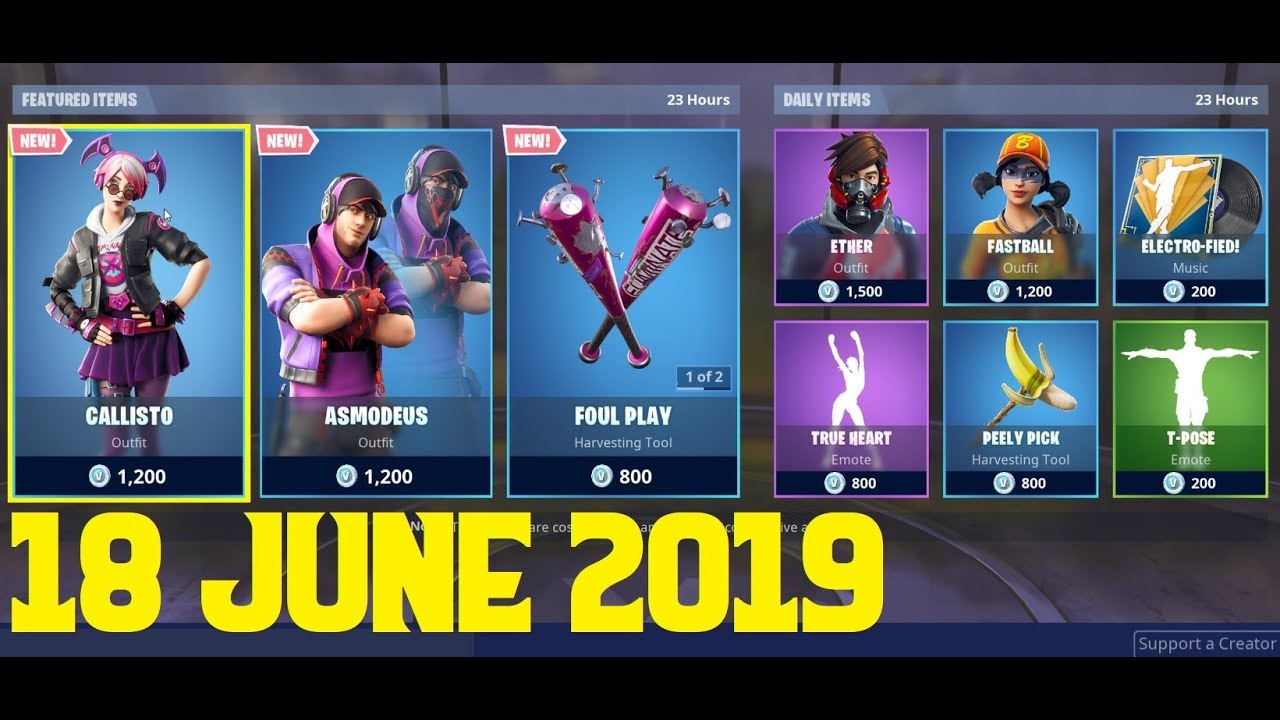 Fortnite ITEM SHOP 18 June 2019 - Callisto Skin, Asmodeus Skin, Foul ...