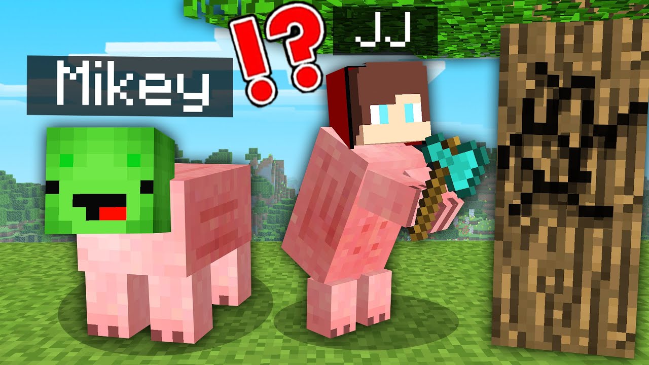 Mikey and JJ Escape Or Get Eaten As Pig in Minecraft Challenge - Maizen - YouTube