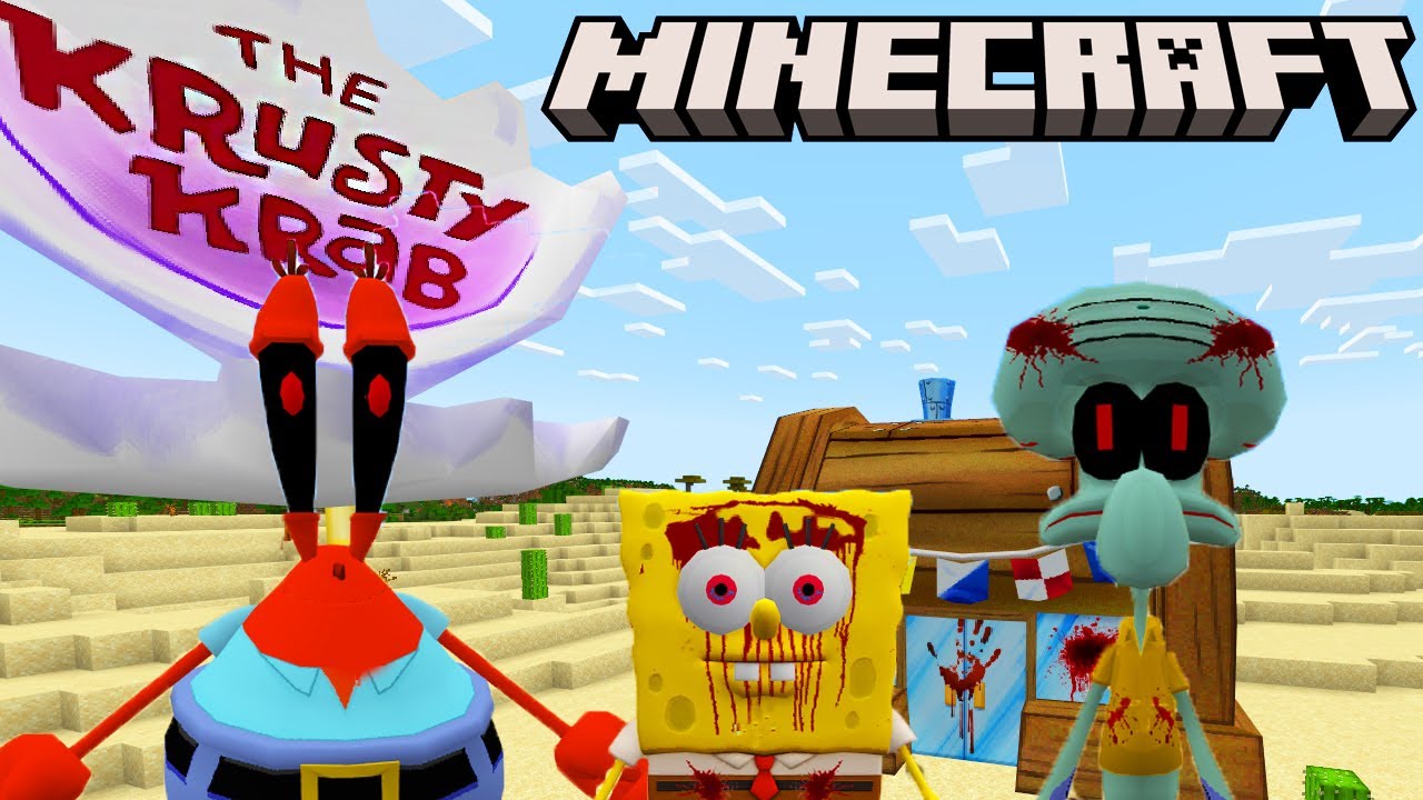 Minecraft PE: Secret Cursed SpongeBob Square Pants MOD! - YouTube