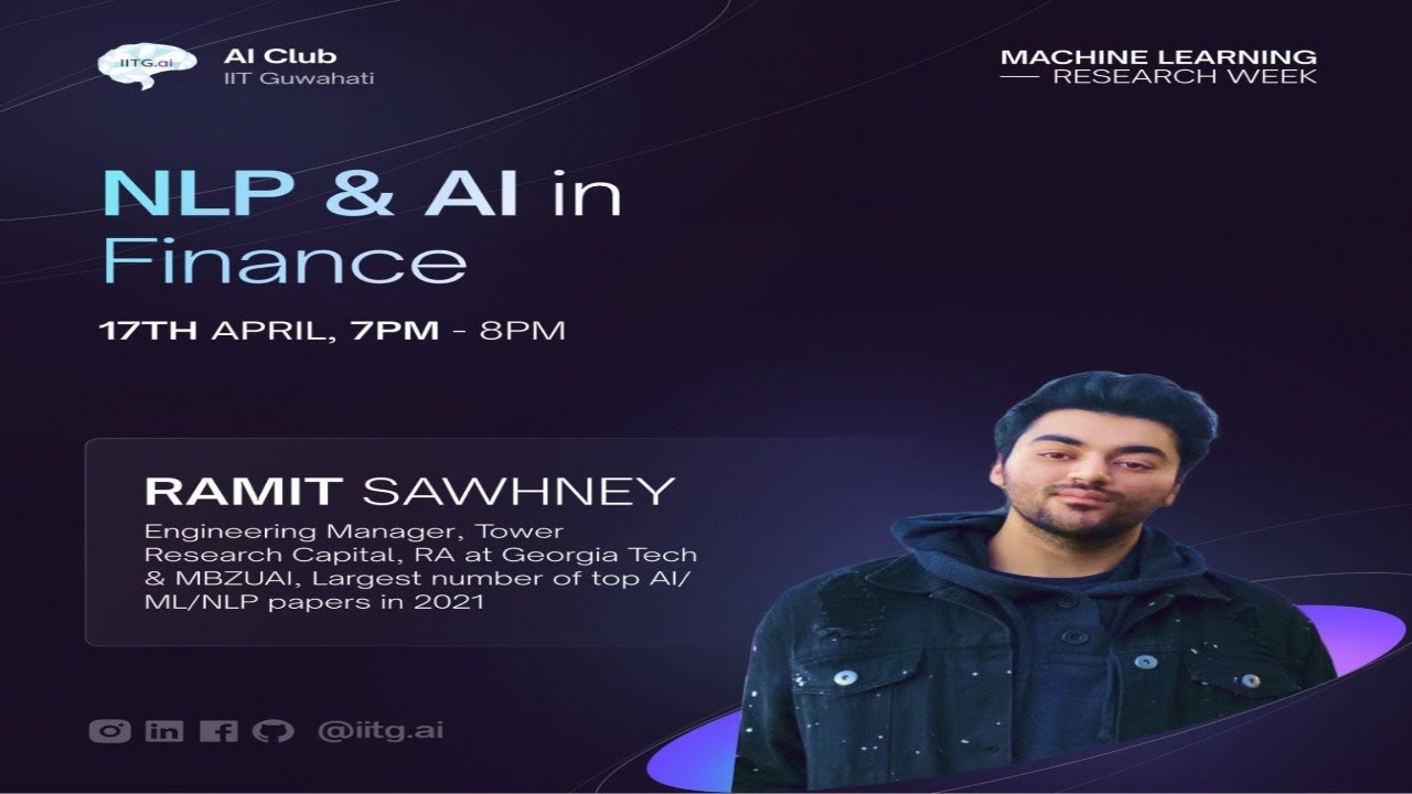 MLRW-23 | NLP and AI in Finance | Ramit Sawhney - YouTube