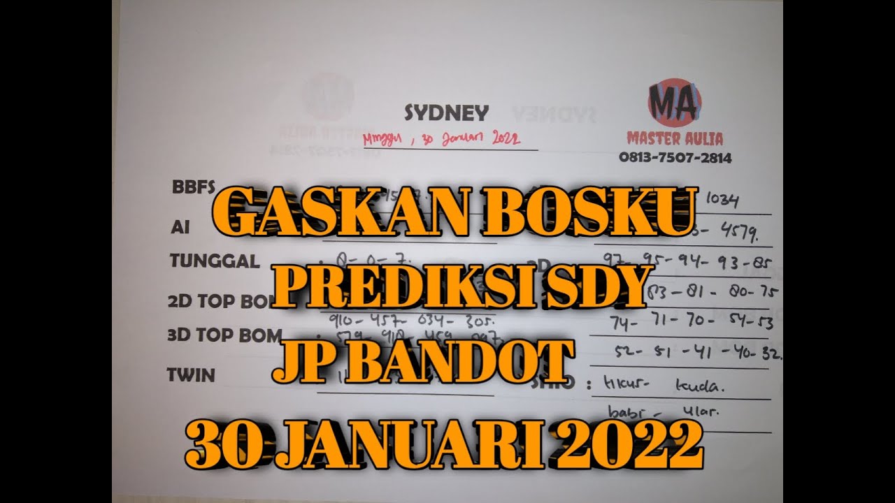 SIDNEY SINGLE NUMBERS - SIDNEY WEEK PREDICTION SUNDAY 30 JANUARY 2022 ...