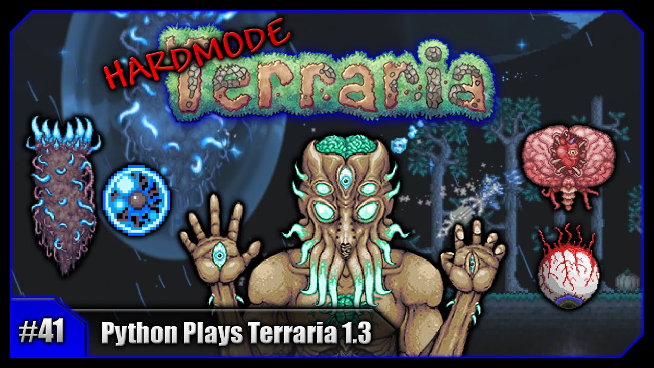 Python Plays Terraria || Moon Lord Battle & Gold Coin Farming ...
