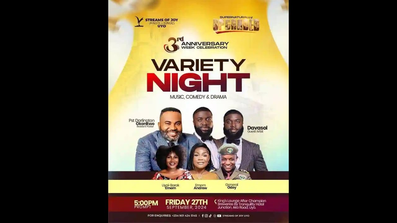 VARIETY NIGHT || MUSIC, COMEDY, DRAMA || 27TH SEPTEMBER, 2024 - YouTube