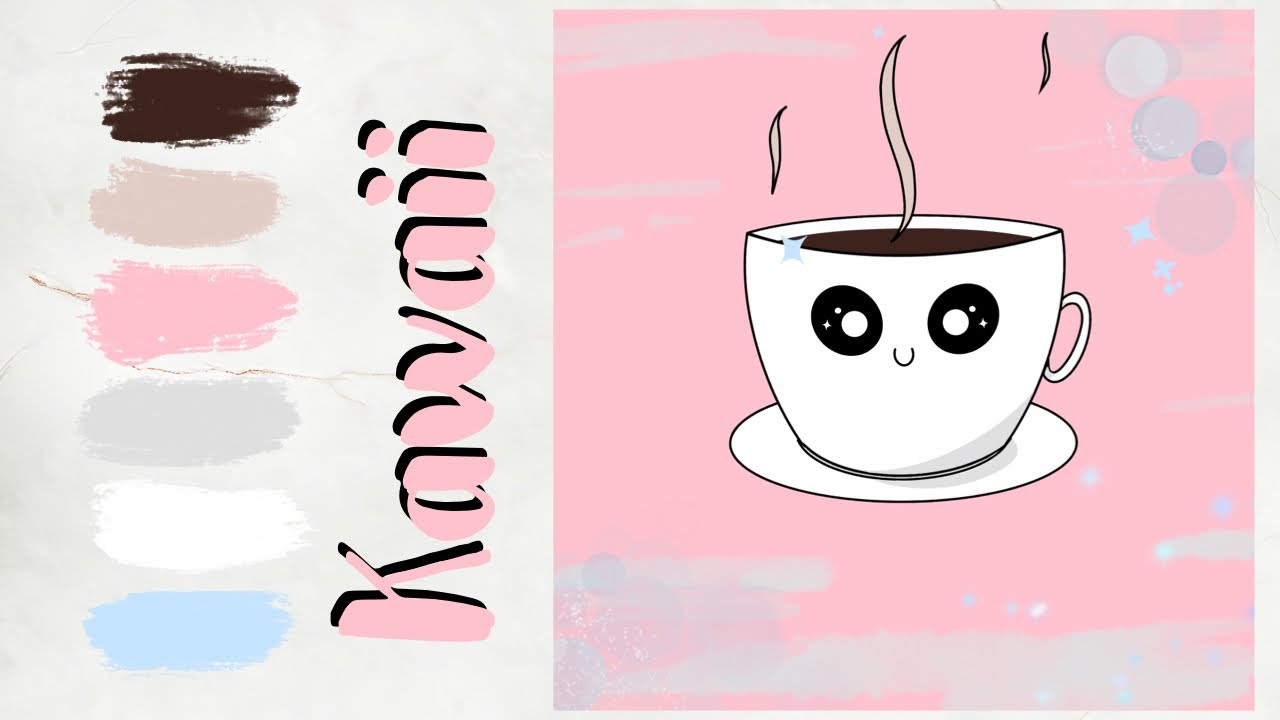 how to draw a cup step by step digital drawing tutorial - YouTube