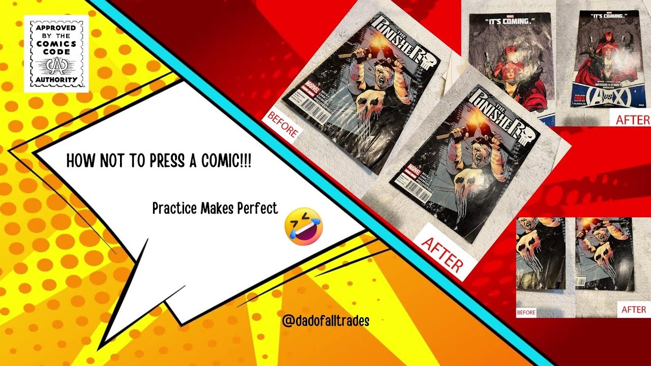How Not To Press A Comic!!?? - Practice Makes Perfect? - YouTube