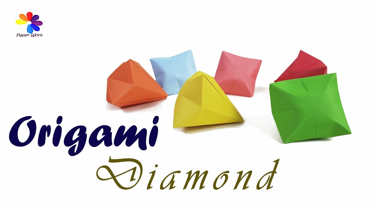 How To Make A Origami Diamond - DIY A Simple & Beautiful Paper Diamond ...
