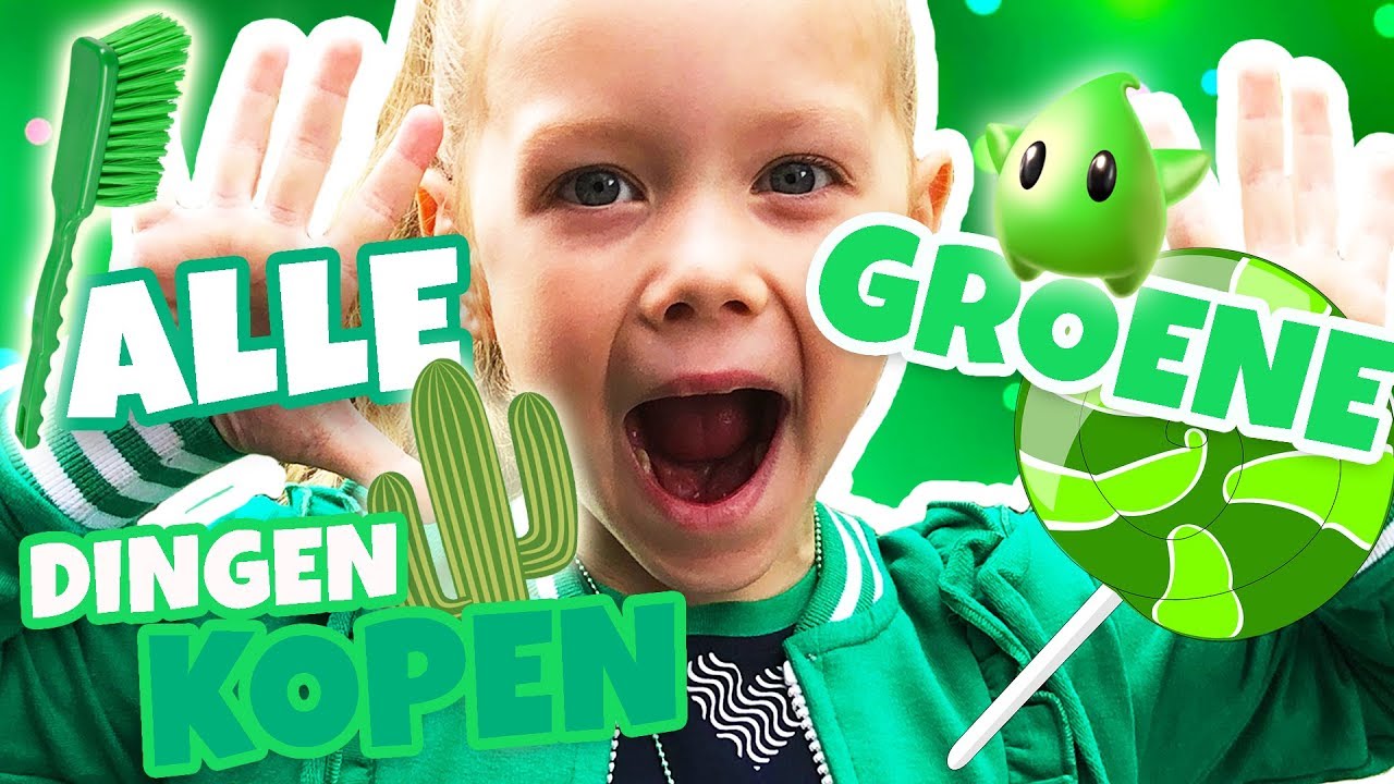 ALLEEN MAAR GROENE DINGEN KOPEN !! 🍏🧤🌵 - YouTube