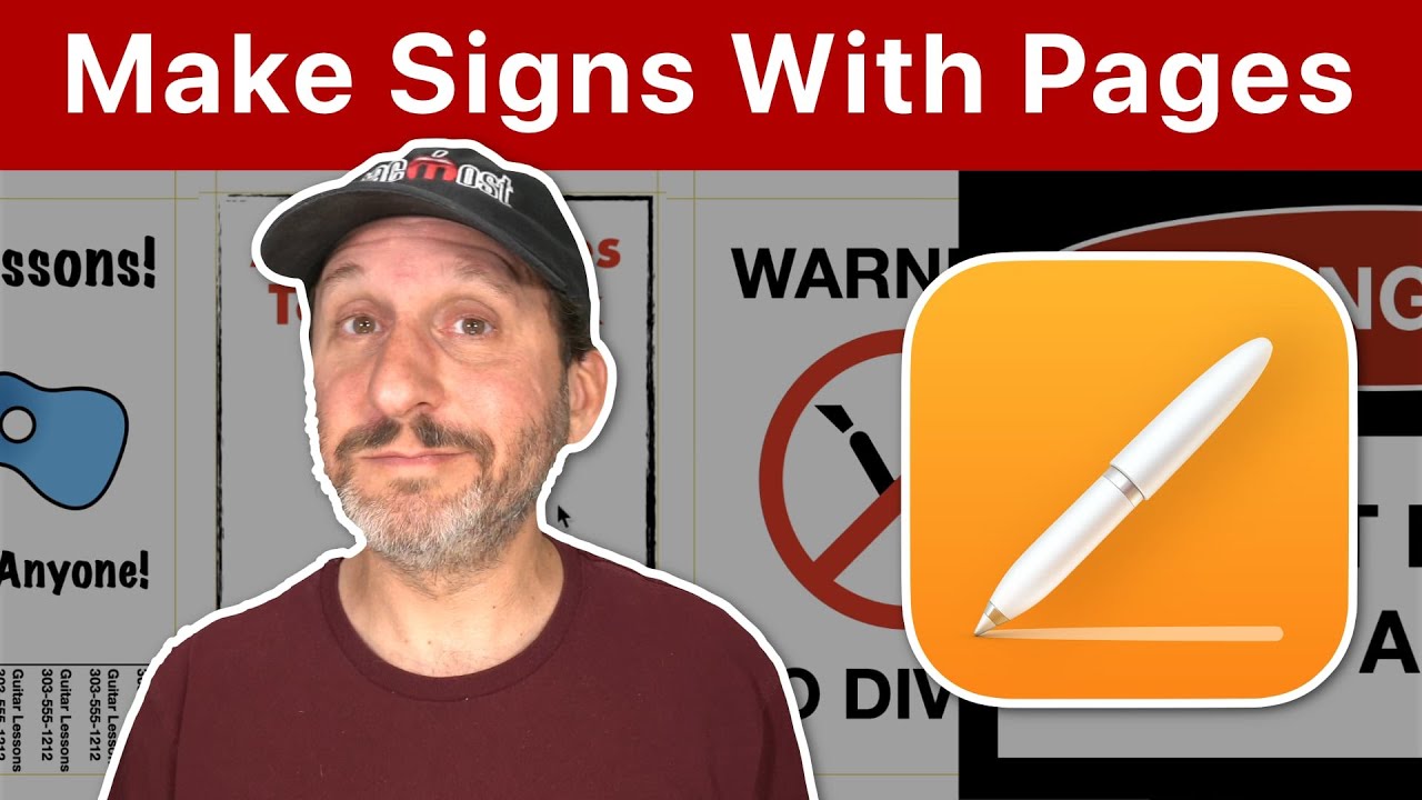 How To Make Signs With Mac Pages - YouTube
