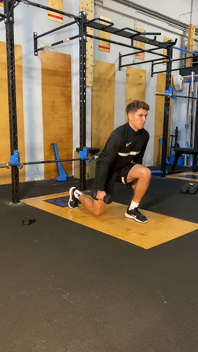 Eccentric Split Squat Jump (DB) - YouTube