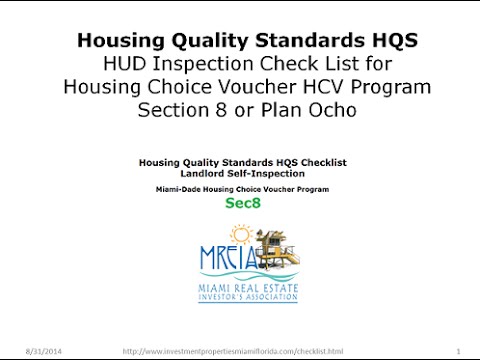 Section 8 Housing Quality Standards Checklist Part I - YouTube