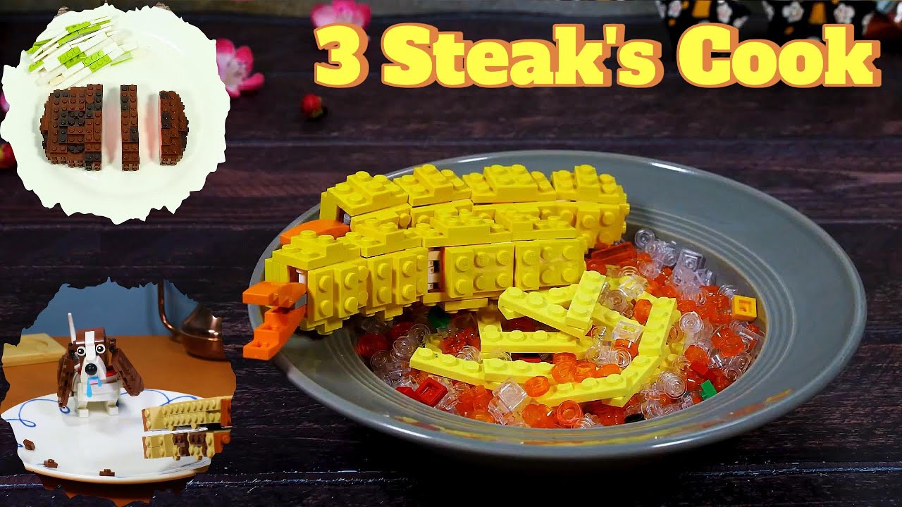 3 Steaks Cooked in Different Ways | LEGO Stop Motion Animation - YouTube