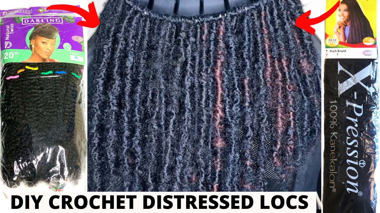 HOW TO MAKE CROCHET DISTRESSED LOCS|BUTTERFLY LOCS DARLING NATURAL ...