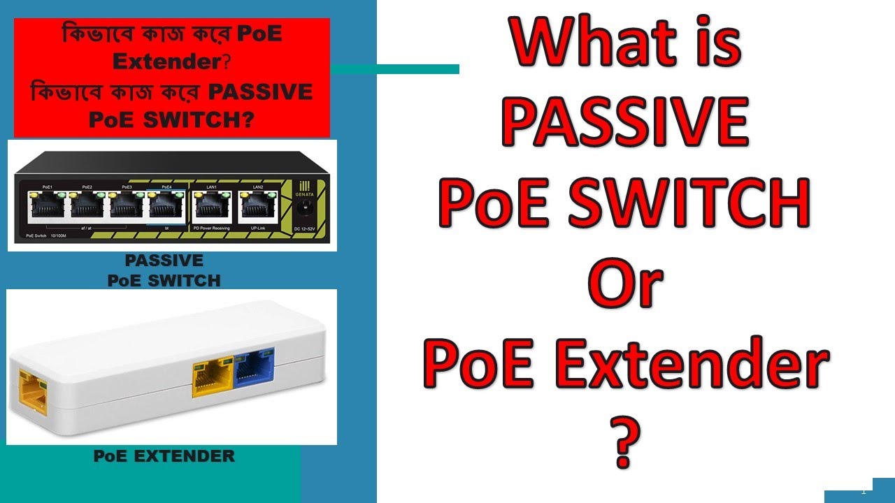 What is a Passive PoE Switch or PoE extender ? | why use PoE Extender ...