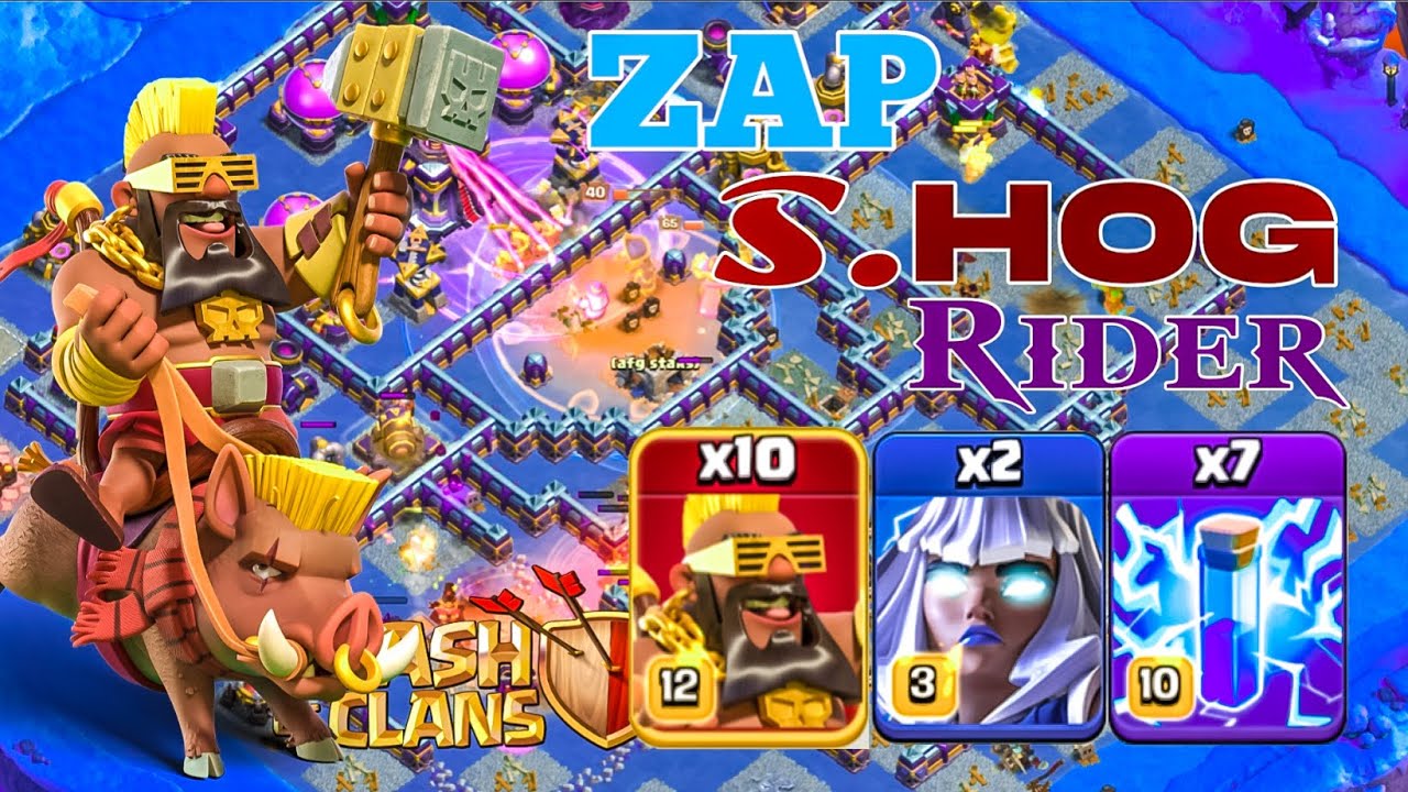 Zap Super Hog Riders: TH15 Legend League Attacks! CoC Simple Strategy ...
