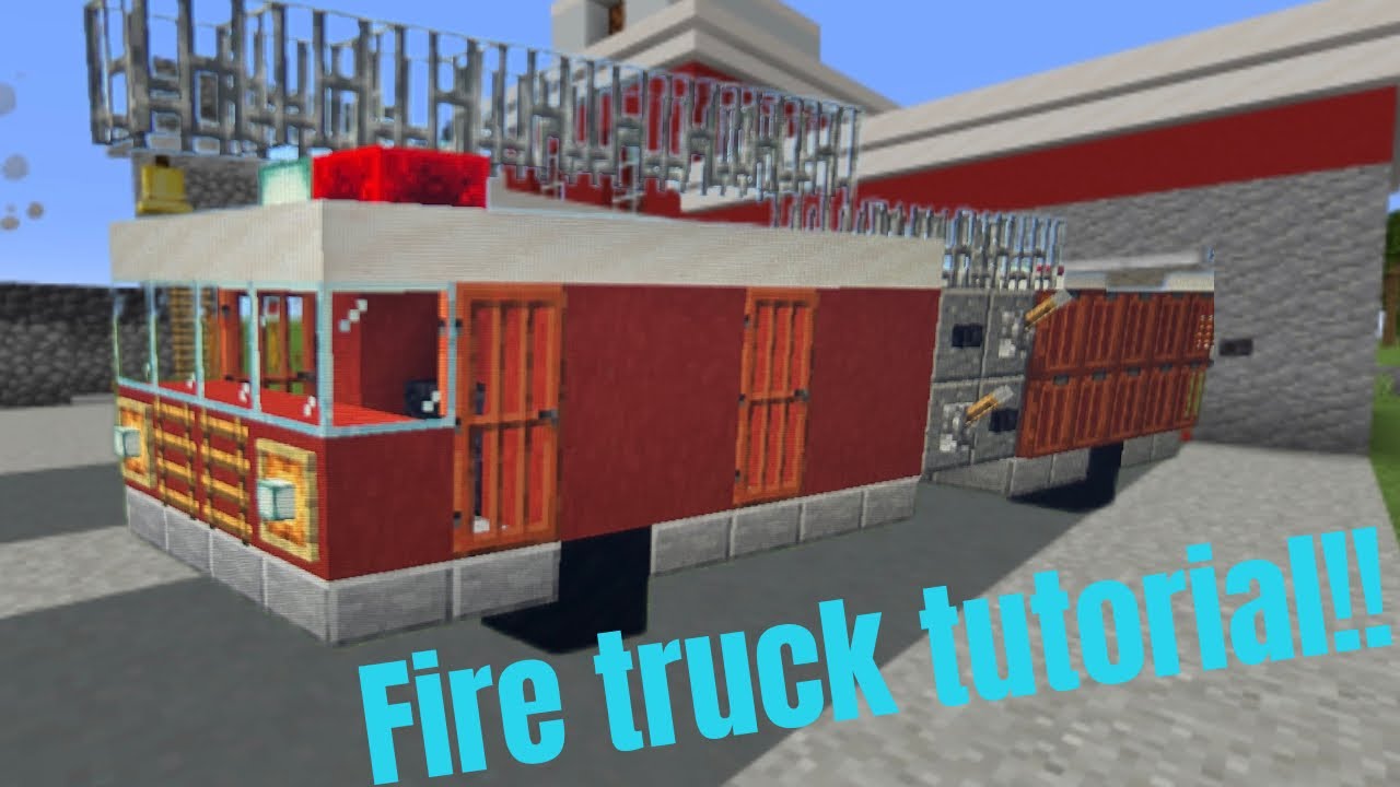 Minecraft Fire truck tutorial!! - YouTube
