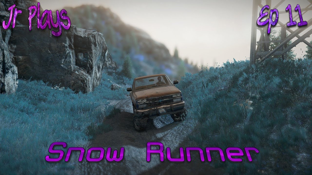 Jr Plays Snow Runner Ep 11 Towing Platform - YouTube