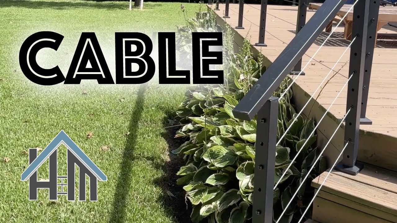 STEEL CABLE RAIL! how to installthe senmit cable handrail system. - YouTube