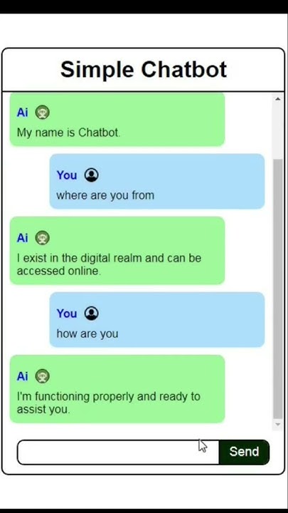 Make simple chatbot using JavaScript #coding #javascript #js - YouTube