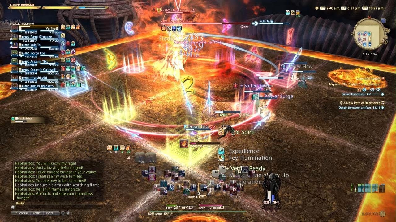 FINAL FANTASY XIV p8s p1 時間切 - YouTube