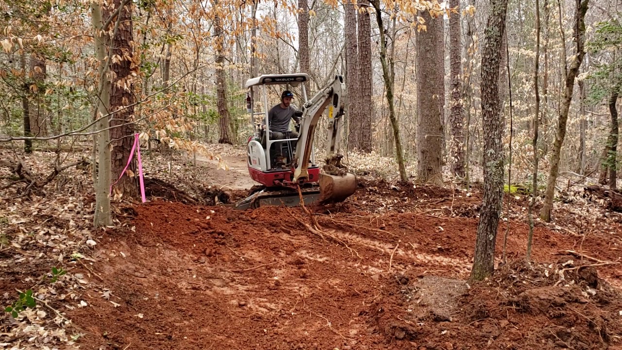 Building a burm with Mini-Ex - YouTube