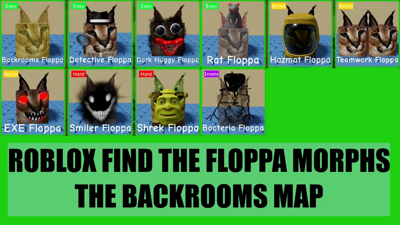 Roblox Find the floppa Morphs The backrooms - YouTube
