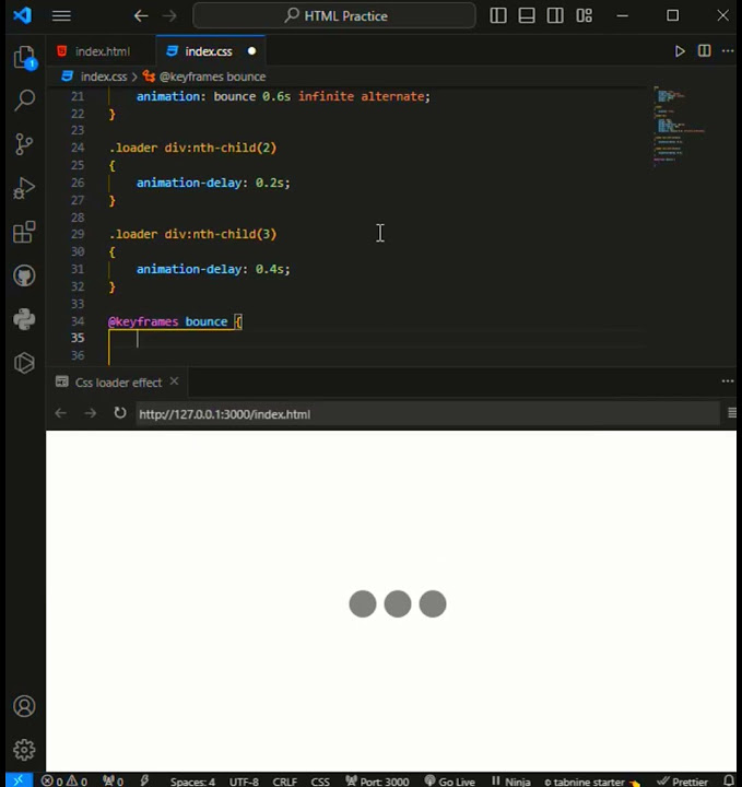 Simplest Loader Using Html Css Javascript Youtubeshorts Programming Coding Viral