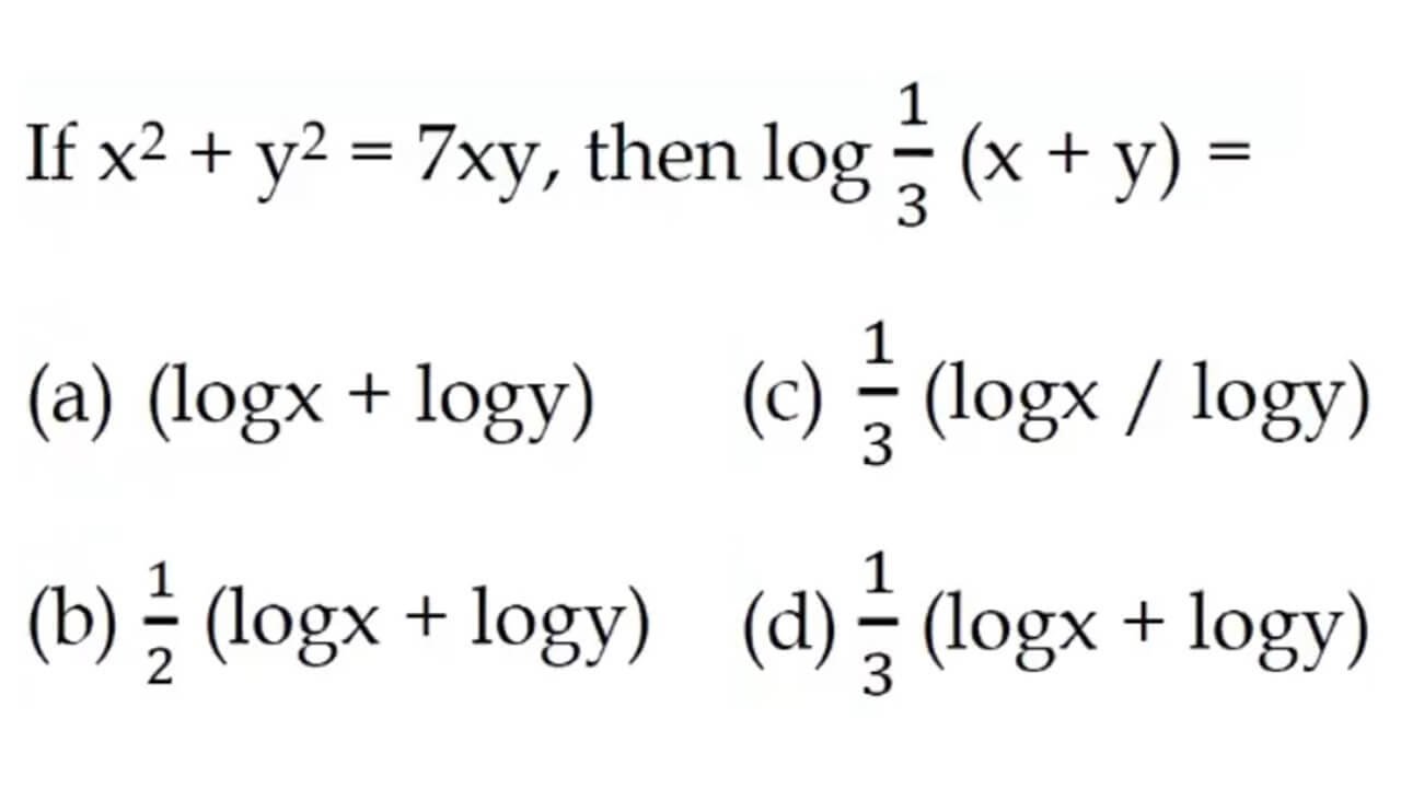 Solving Problem on Logarithm - YouTube