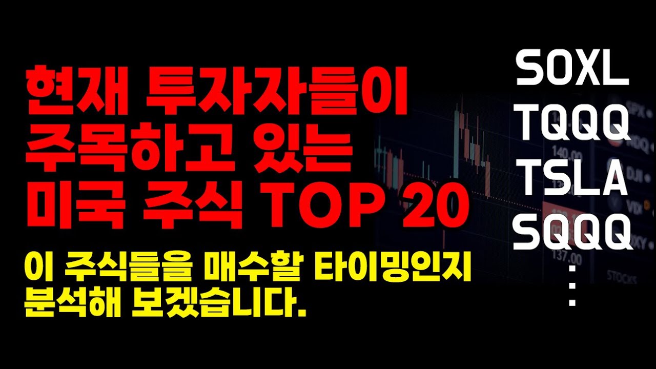 SOXL, TQQQ, SQQQ, SOXS 등등 최근에 제일 핫한 20개의 미국주식 분석 FEAT(AMZN, TSLA, IONQ, TMF, TLT, NVDA) - YouTube