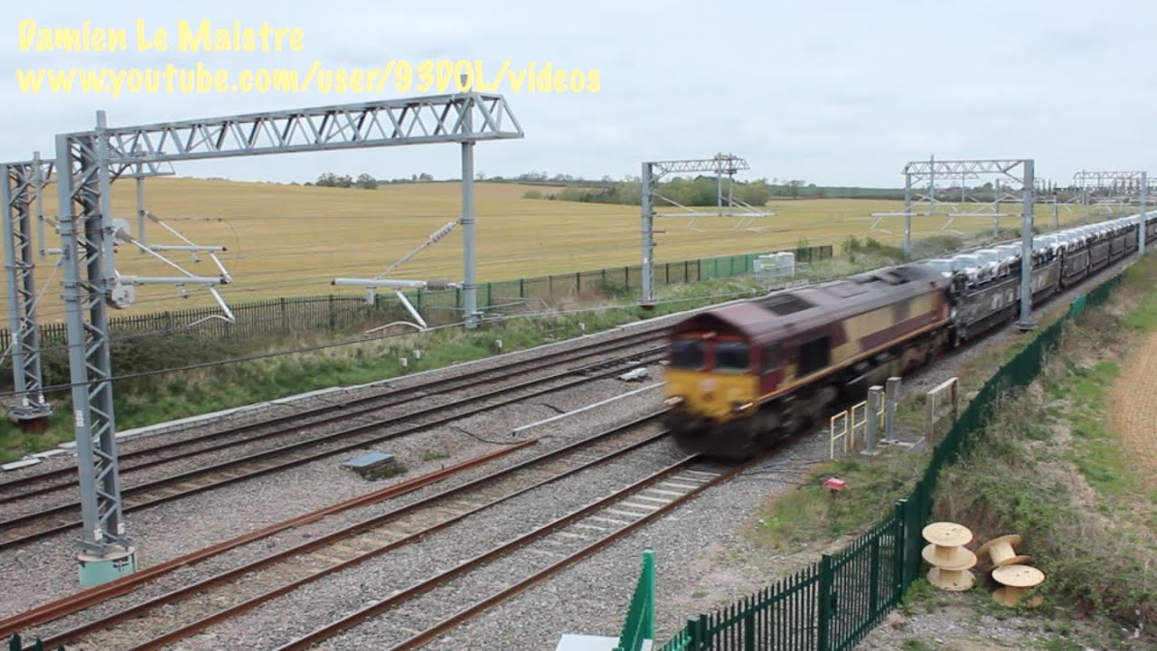DB 66176 Toyota Car Train, Freightliner 66518 & 360 EMU Harrowden ...