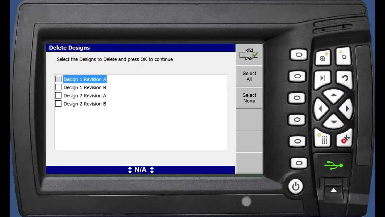Manage Designs on Trimble GCS900 - YouTube
