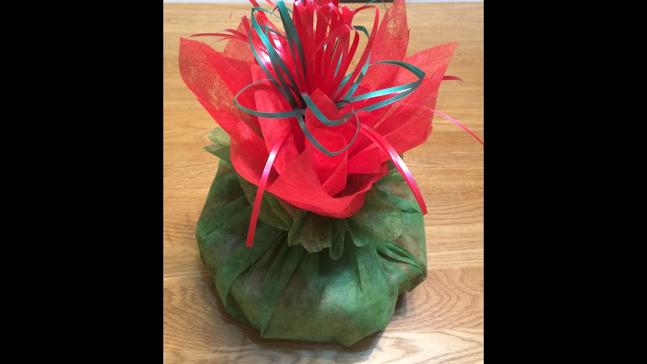 How to Gift Wrap a Tub of Chocolates - YouTube