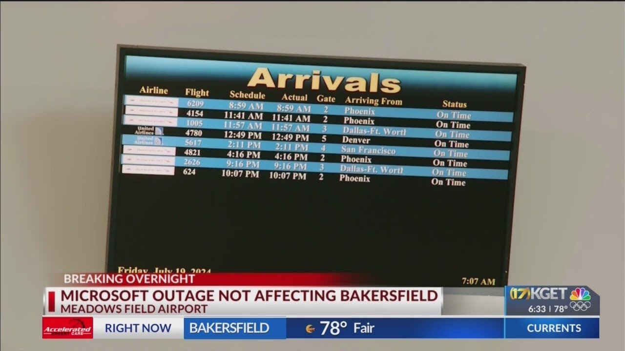 Microsoft Outage Not Affecting Meadows Field - YouTube