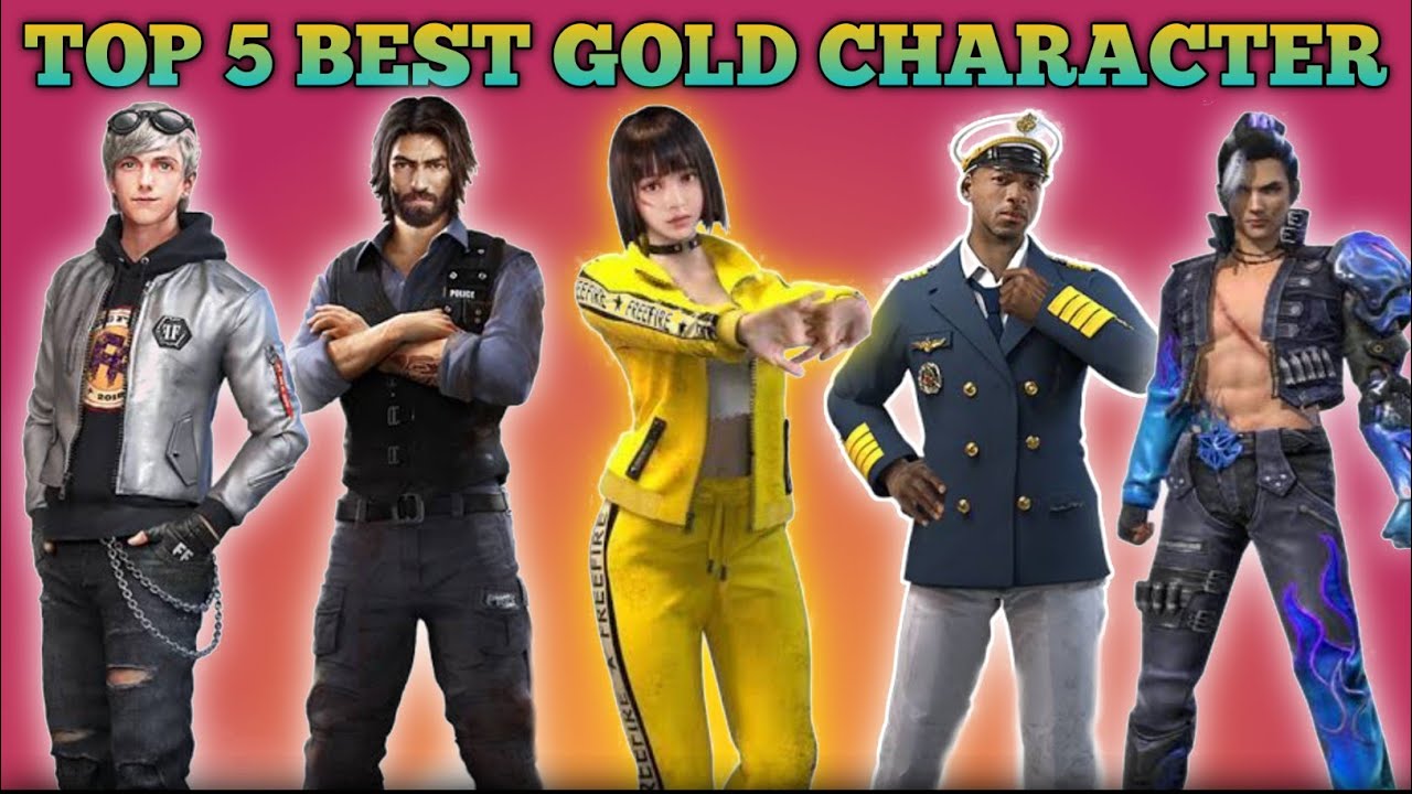 TOP 5 BEST GOLD CHARACTER IN FREE FIRE | BEST CHARACTER ABILITY ...