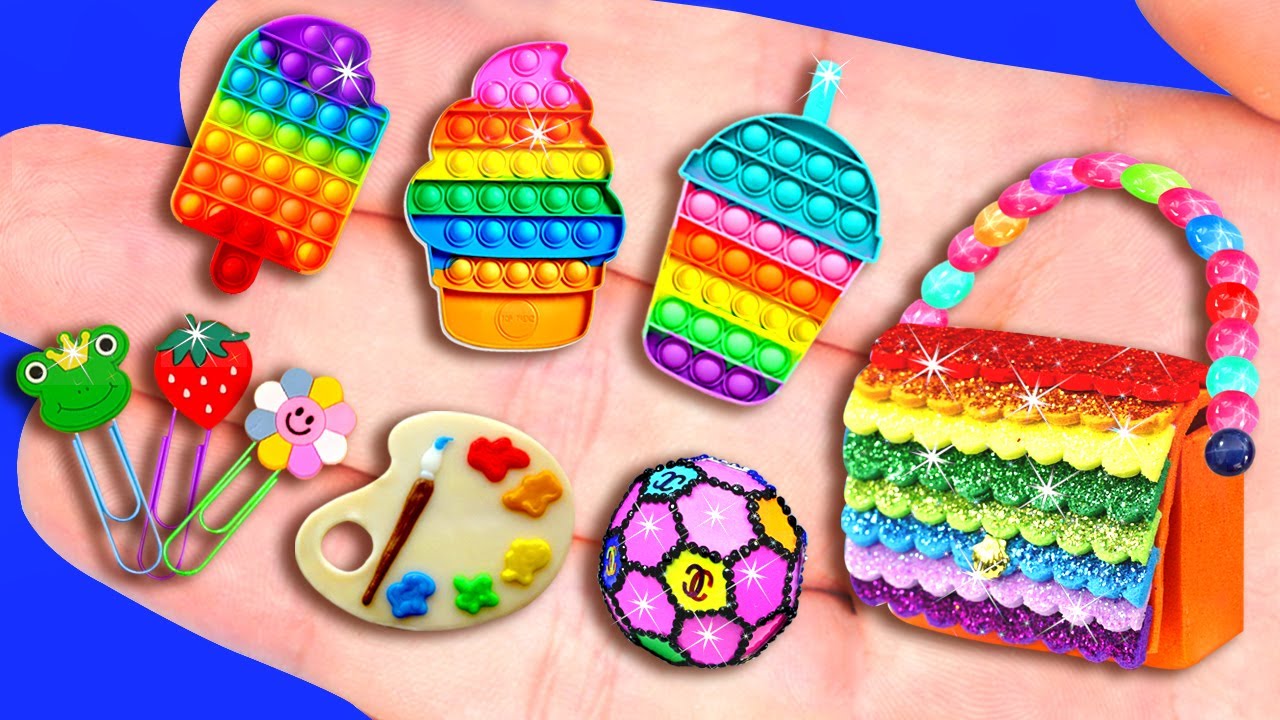 35 EASY MINIATURE CRAFTS IDEAS FOR DOLLHOUSE BARBIE ~ Pop It Ice Cream ...