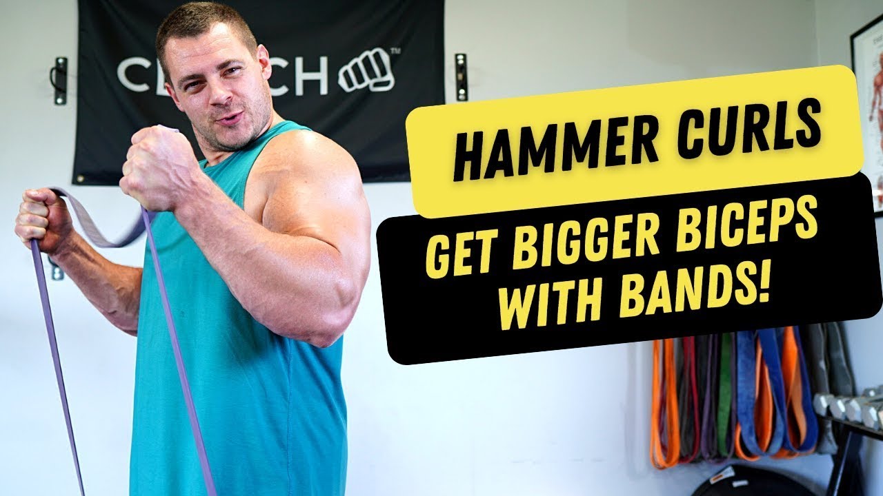 Resistance Band Hammer Curl 2 Exercises To Build Your Biceps YouTube