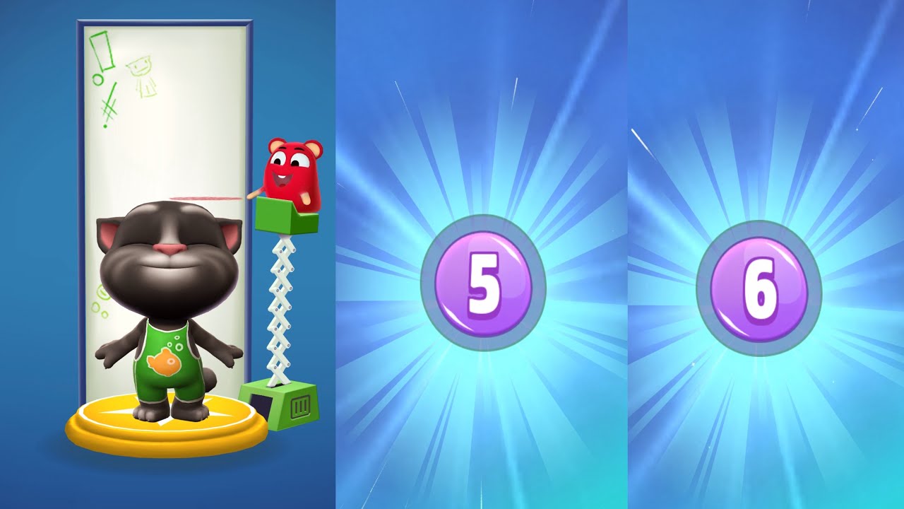 My Talking Tom 2 Happy Birthday Vs Level 5 Vs Level 6 Vs My Talking Tom Baby 2 Vs Talking Tom 2 ...